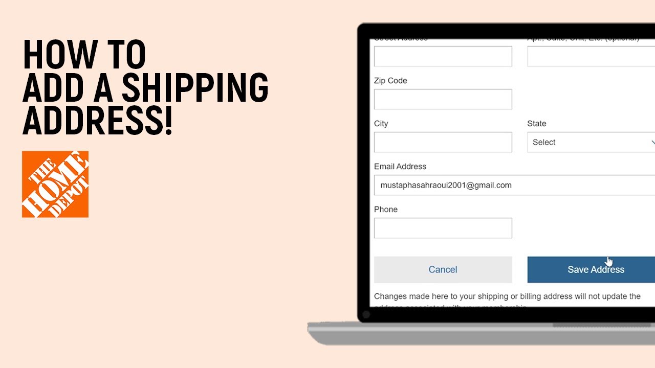 How to Add a Shipping Address on Home Depot [easy] - YouTube
