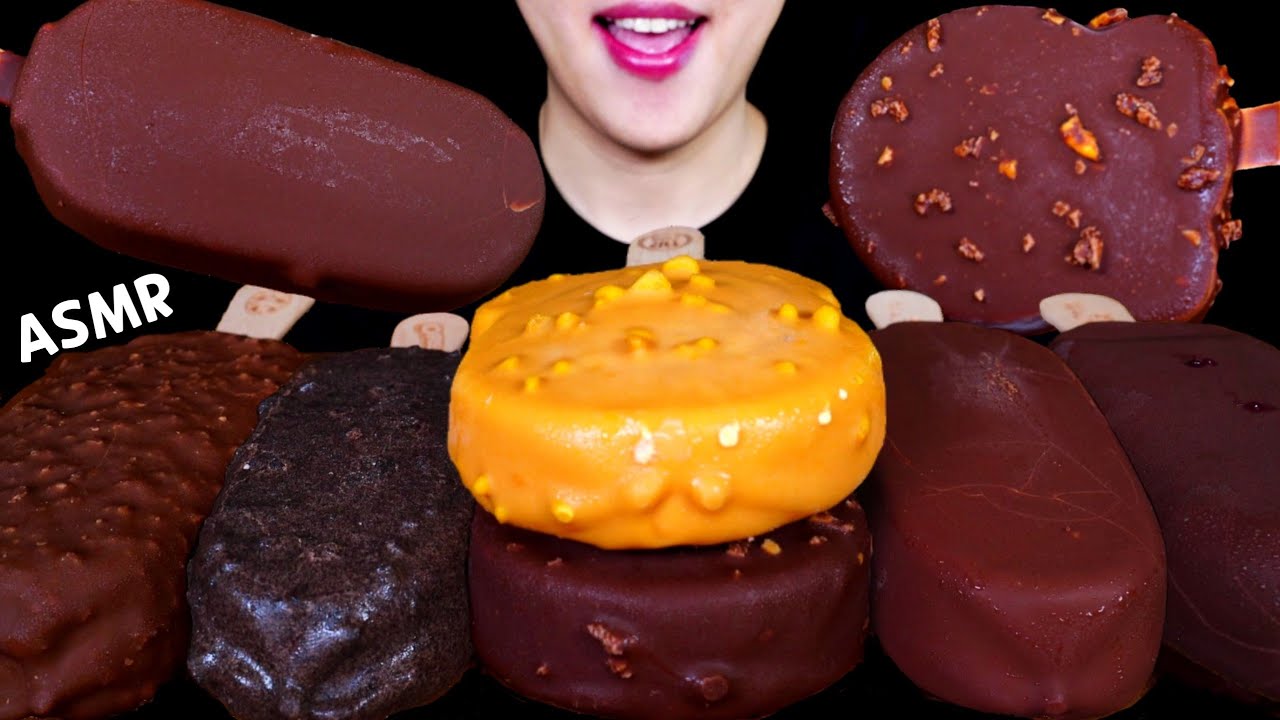 Asmr Chocolate Ice Cream Feast Magnum Kitkat Oreo Dalgona Greentea