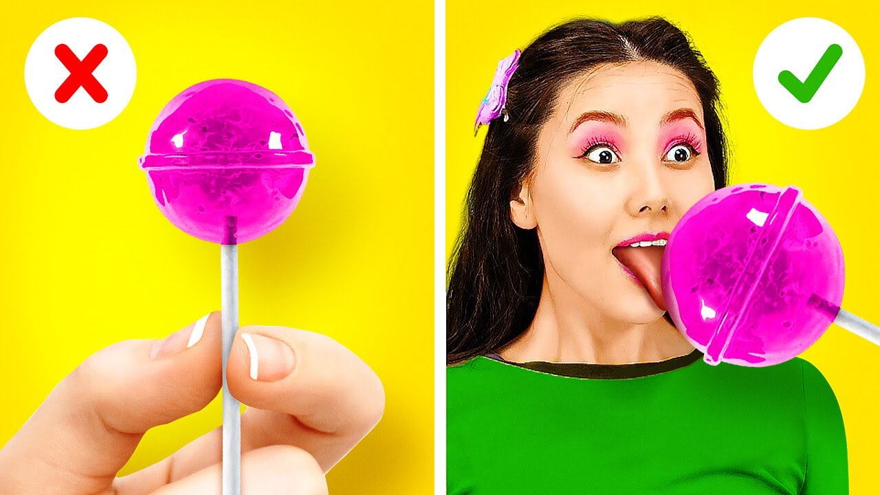 ALIMENT GÉANT vs PETIT POUR 24 HEURES ! || Défis sur les aliments et ...