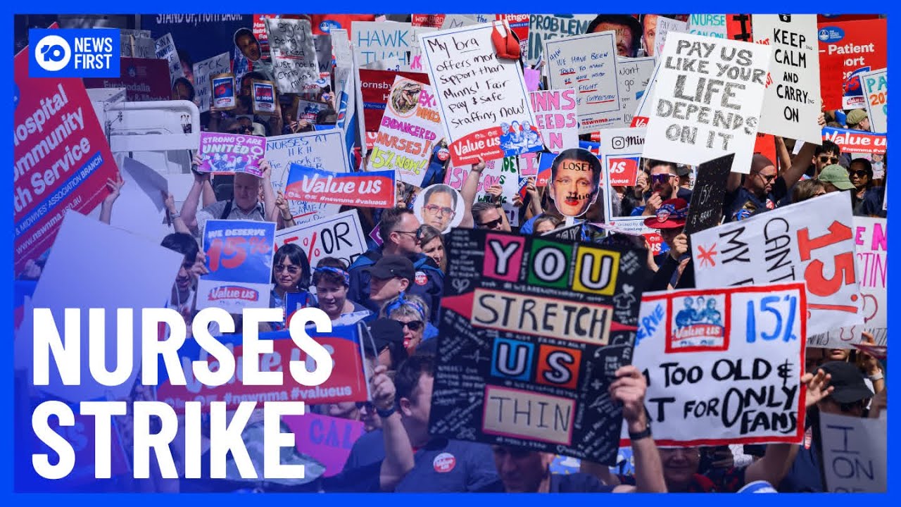 Thousands Of Nurses & Midwives Walk Off Job Over Pay Disputes | 10 News ...