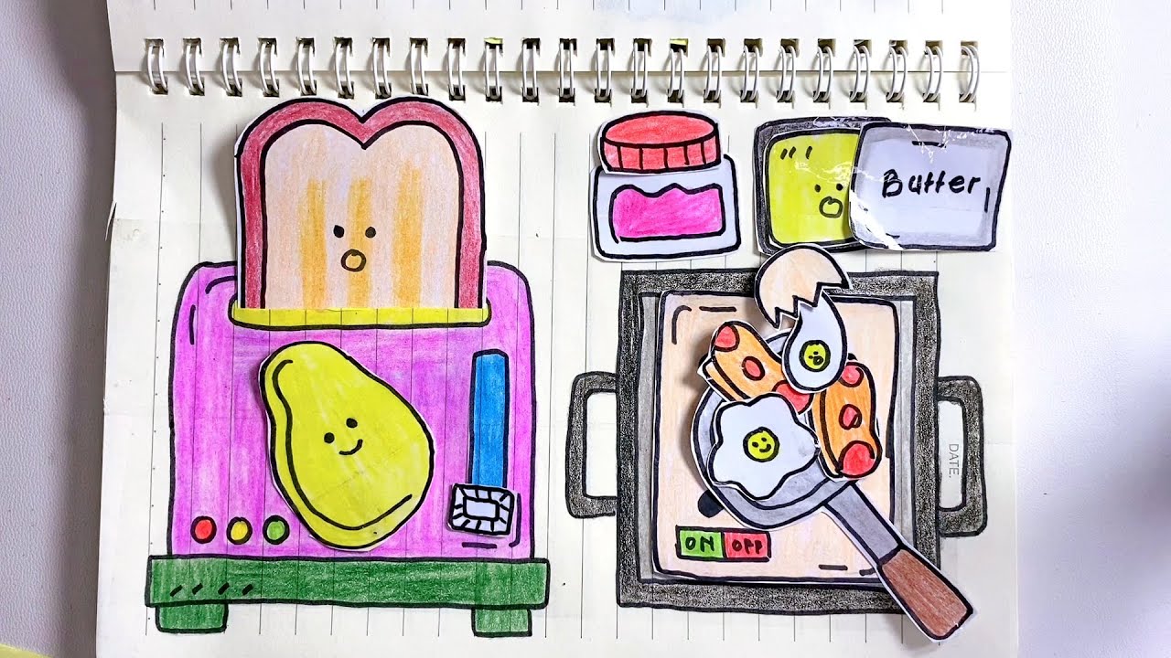 [🌿 PAPER DIY 🌿] Paper Cooking🍳 Kitchen Play Asmr | Paper Play | Diy ...