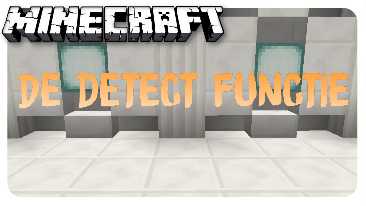de DETECT command - detect - Minecraft tutorial - YouTube