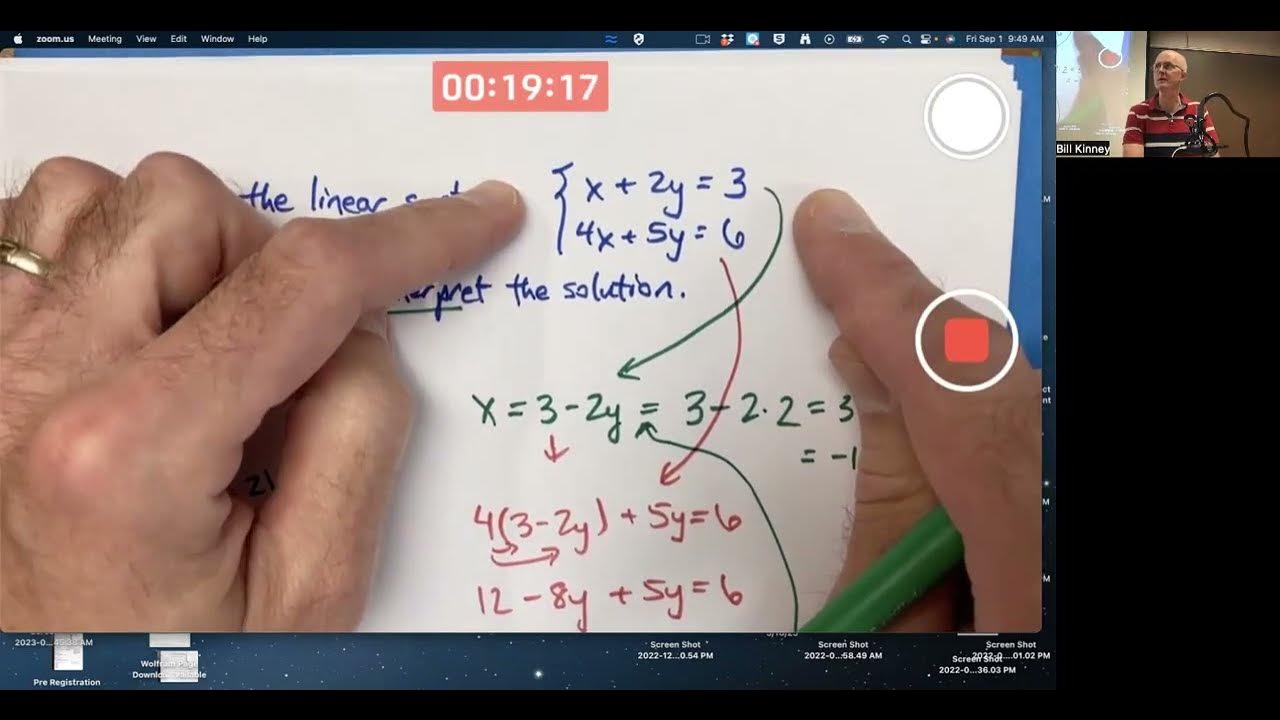 How to Solve a Linear System of Equations by Substitution and Graphically Interpret the Solution ...