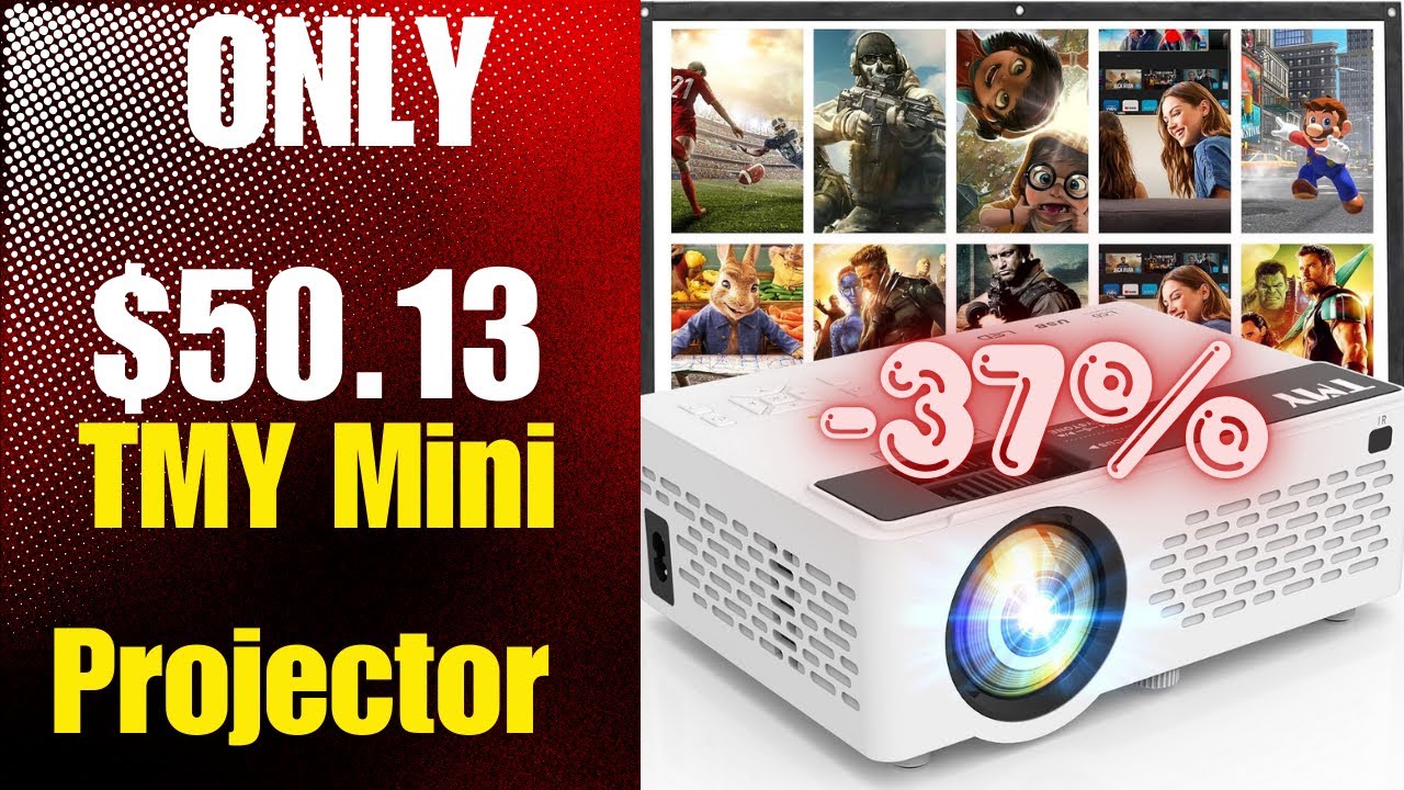 TMY Mini Projector, Upgraded Bluetooth Projector with Screen, 1080P ...