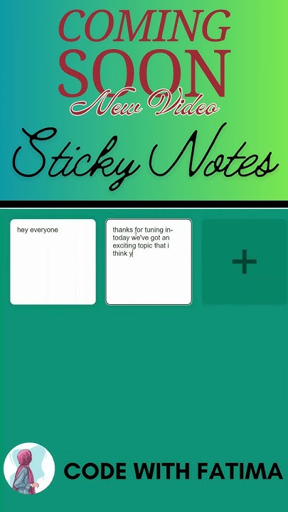 Creating Sticky Notes App Html Css And Javascript Tutorial Youtube