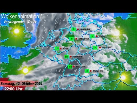 Wettervorhersage für heute und der kommenden 4 Tage (von Donnerstag 10. ...