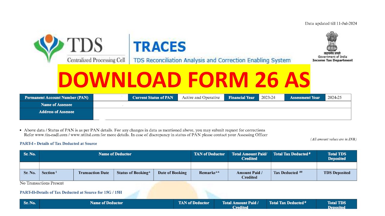 form 26as kasie download karein | form 26as tds kya hota hai. - YouTube