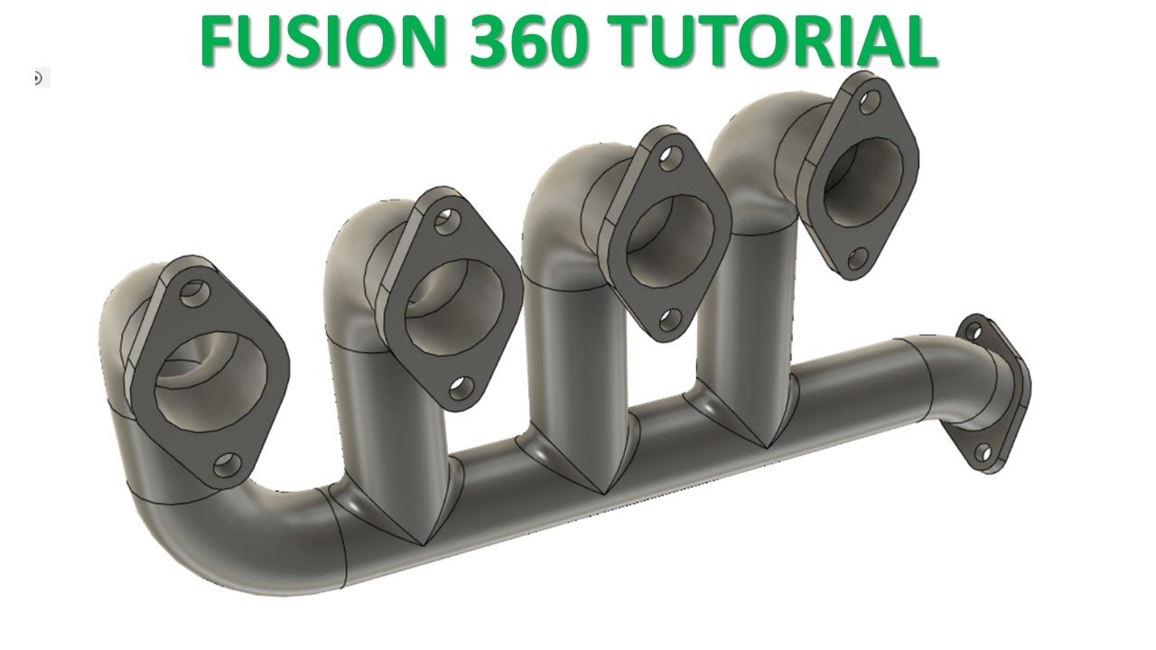 Fusion 360 Tutorial #46 | 3D Exhaust Manifold Design - YouTube