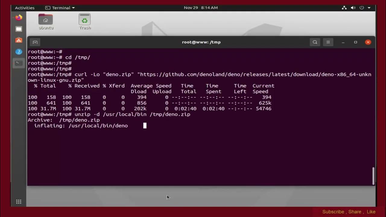 How To install Deno JavaScript Runtime on Ubuntu 20.04.3 LTS - YouTube