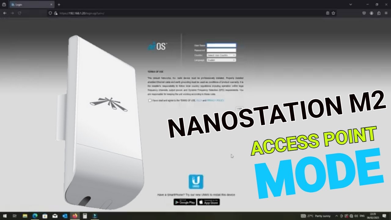 How To Configure & Setup Ubiquiti NanoStation M2 as an Access Point ...