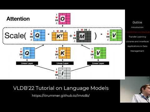 XXL Language Models and Applications in Data Management (VLDB'22 Tutorial) - YouTube