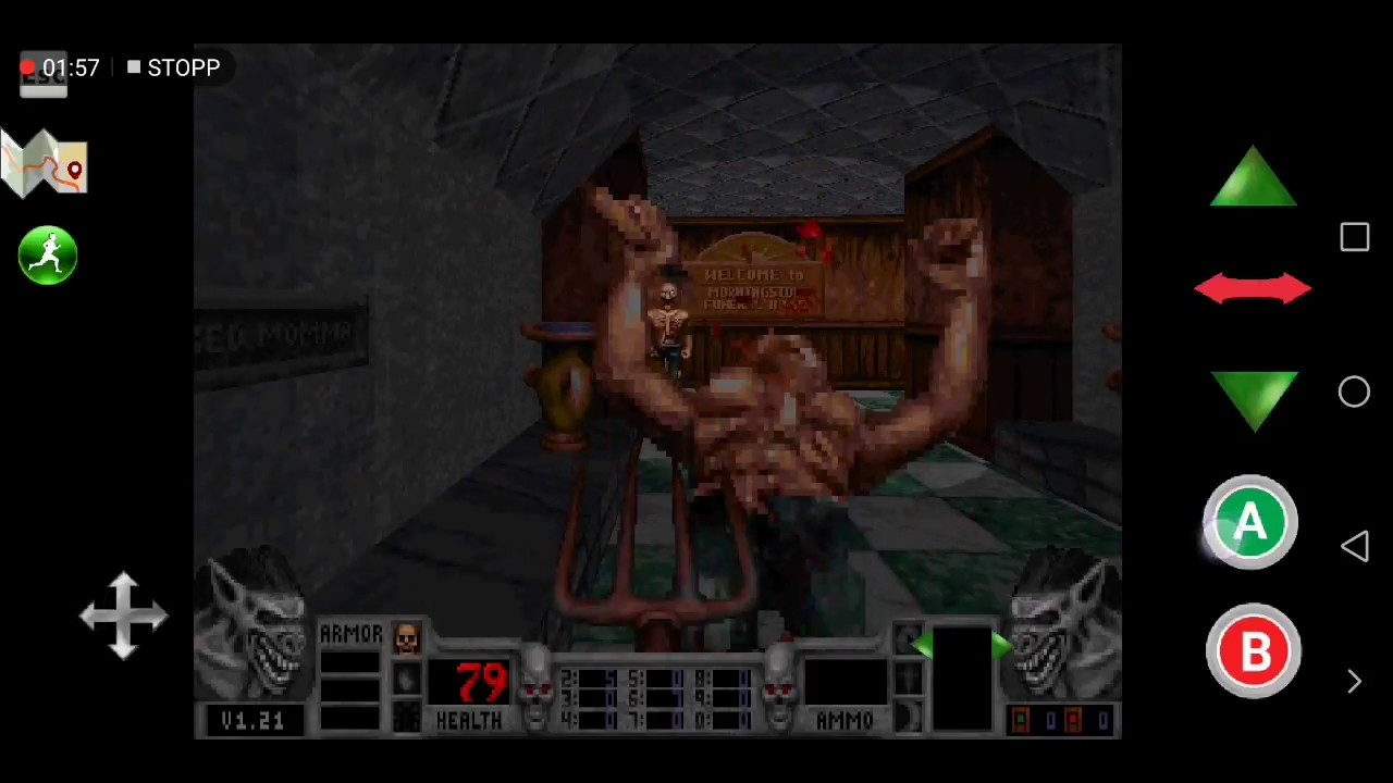 MS DOS Shooter Blood running on Android with Touchscreen Controls using ...