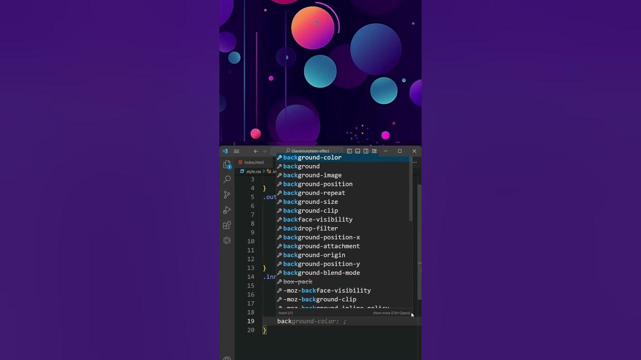 Glassmorphism Effect Using Css Html And Css Effects Htmlcss Coding