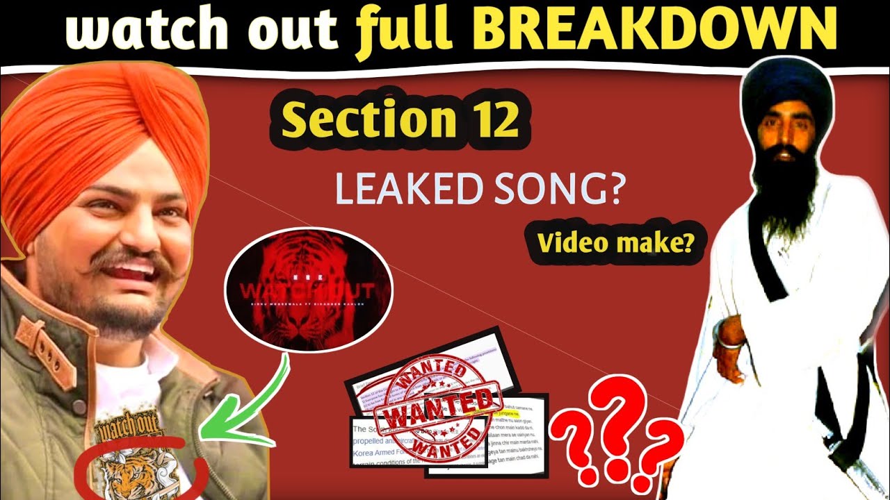 Explain SIDHU MOOSEWALA 'WATCH OUT' full Breakdown | #watchout# ...