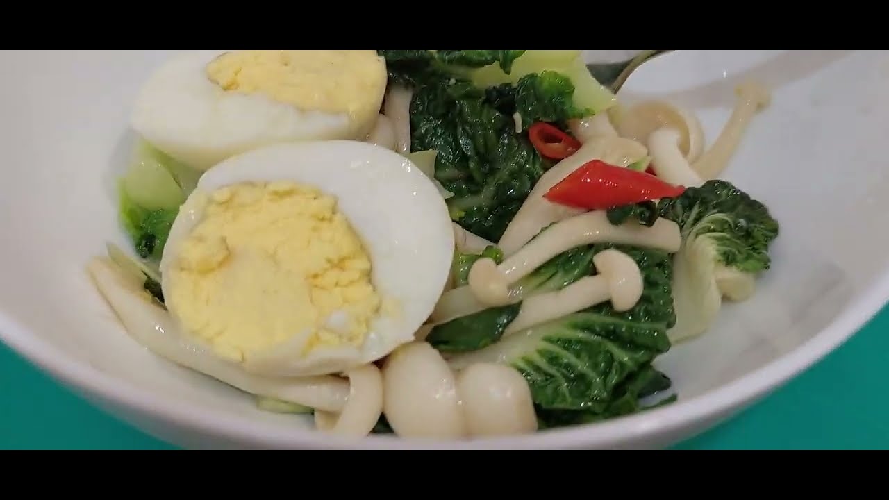 My lunch as yaya Gulay and egg drink ginger lemon honey # ...