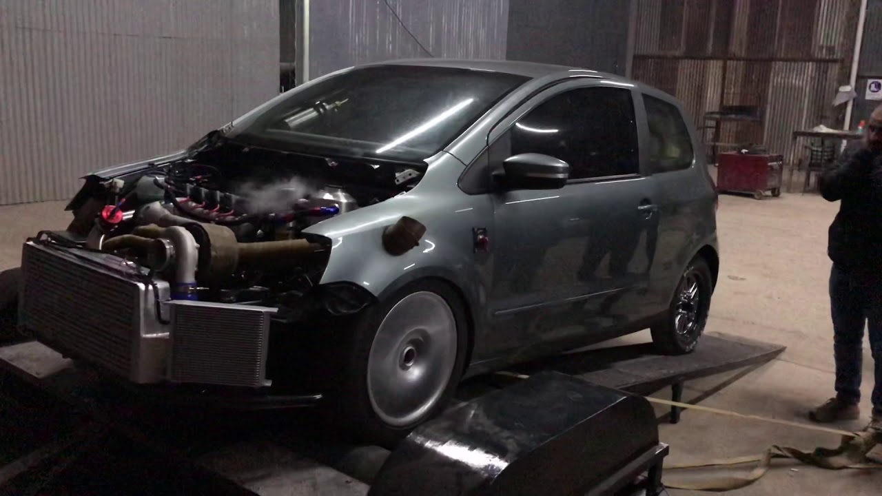 405hp - VW Volkswagen Fox - Turbo - 1.6 - Primer puesta en el dyno - # ...