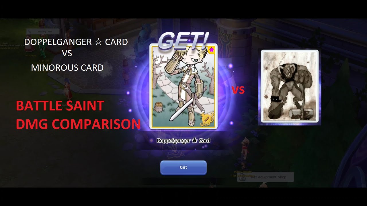 Doppelganger star card vs Minorous Card Damage Comparison Battle Saint ...