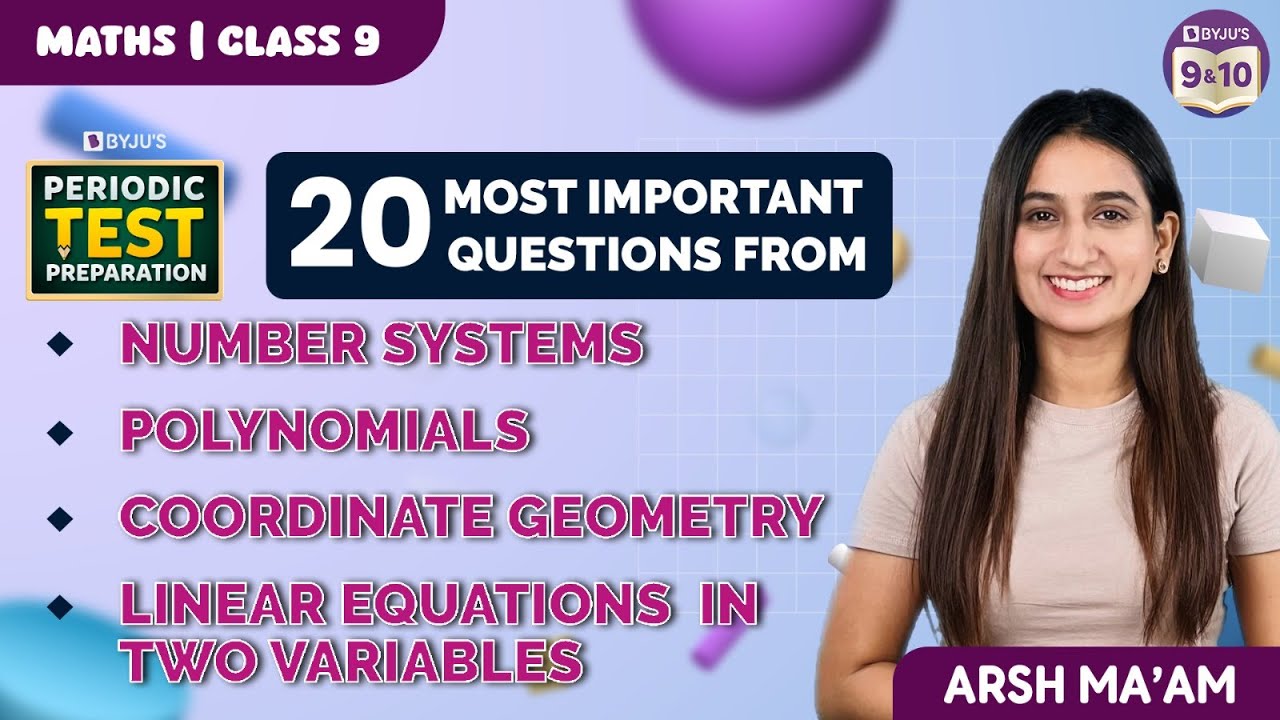 20 Most Important Questions From Chapter 1 2 3 And 4 Class 9