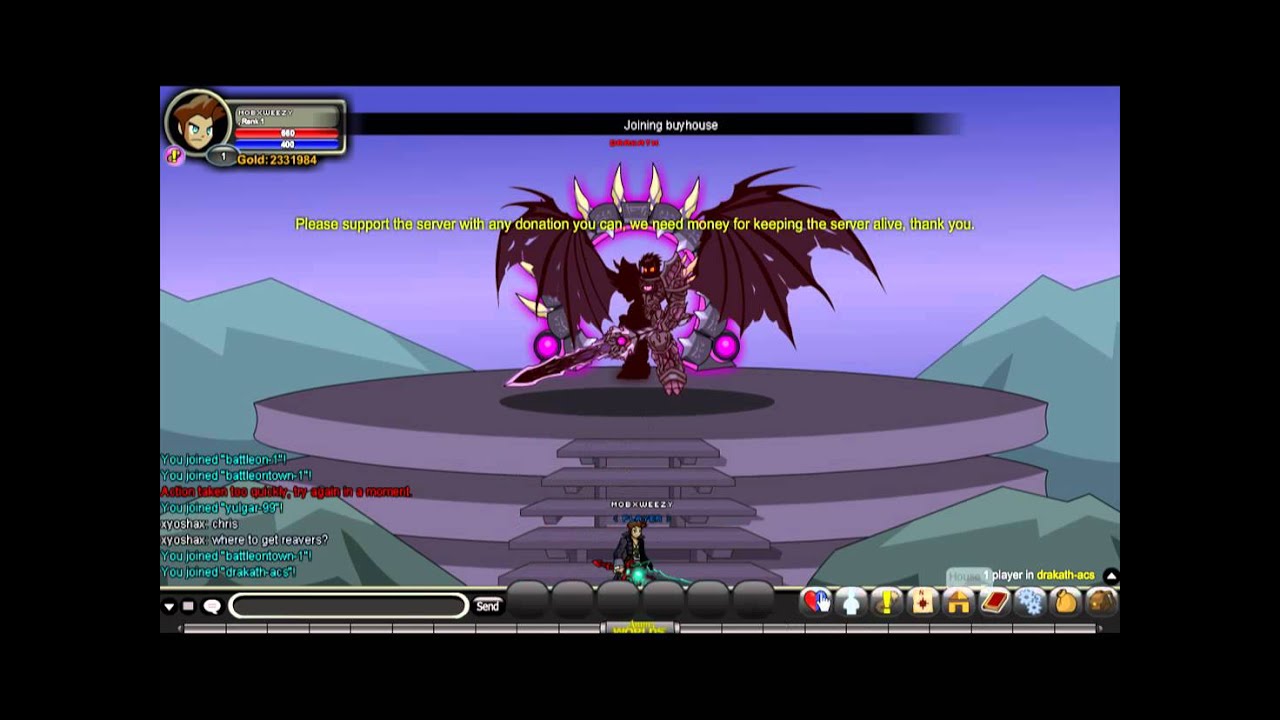 best aqw private server ever! - YouTube