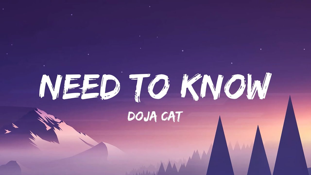 Doja Cat - Need To Know (Lyrics) - YouTube