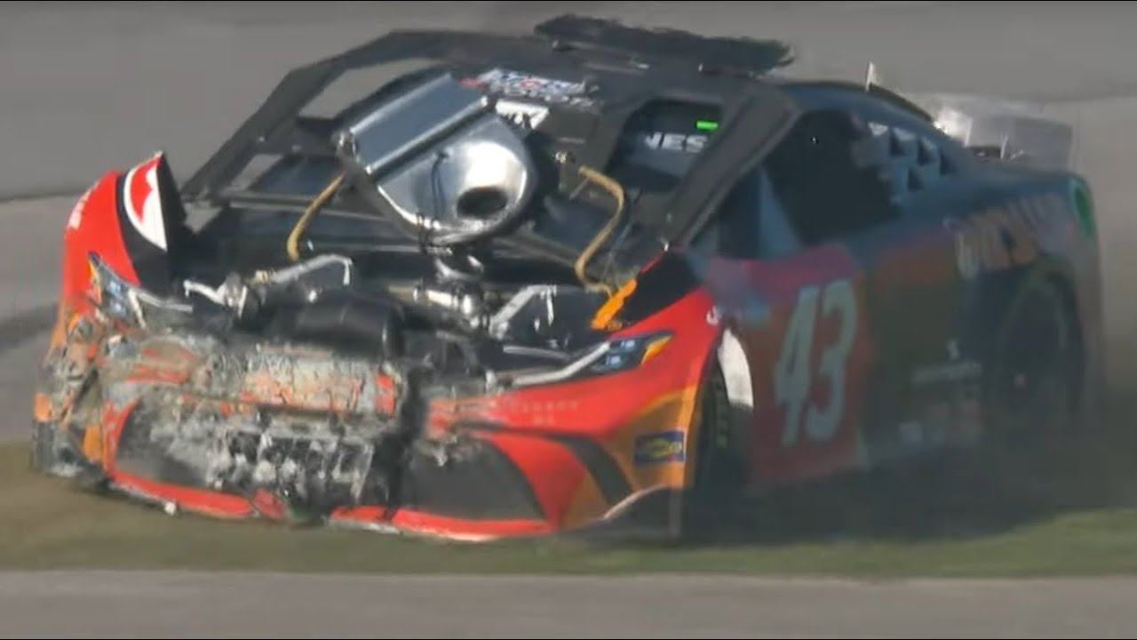 Erik Jones Injured After Talladega Wreck. - YouTube