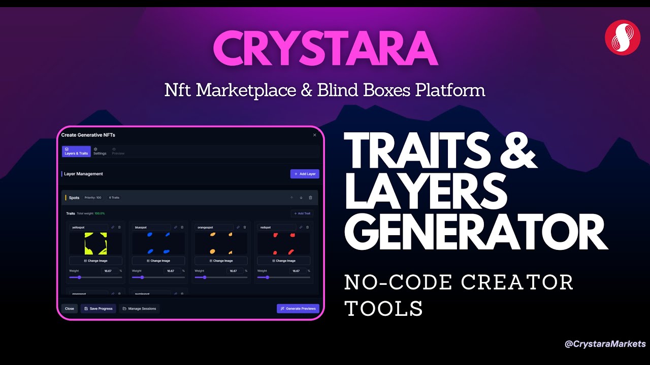Crystara | NFT Launchpad - Traits & Layers Generator Tutorial - YouTube