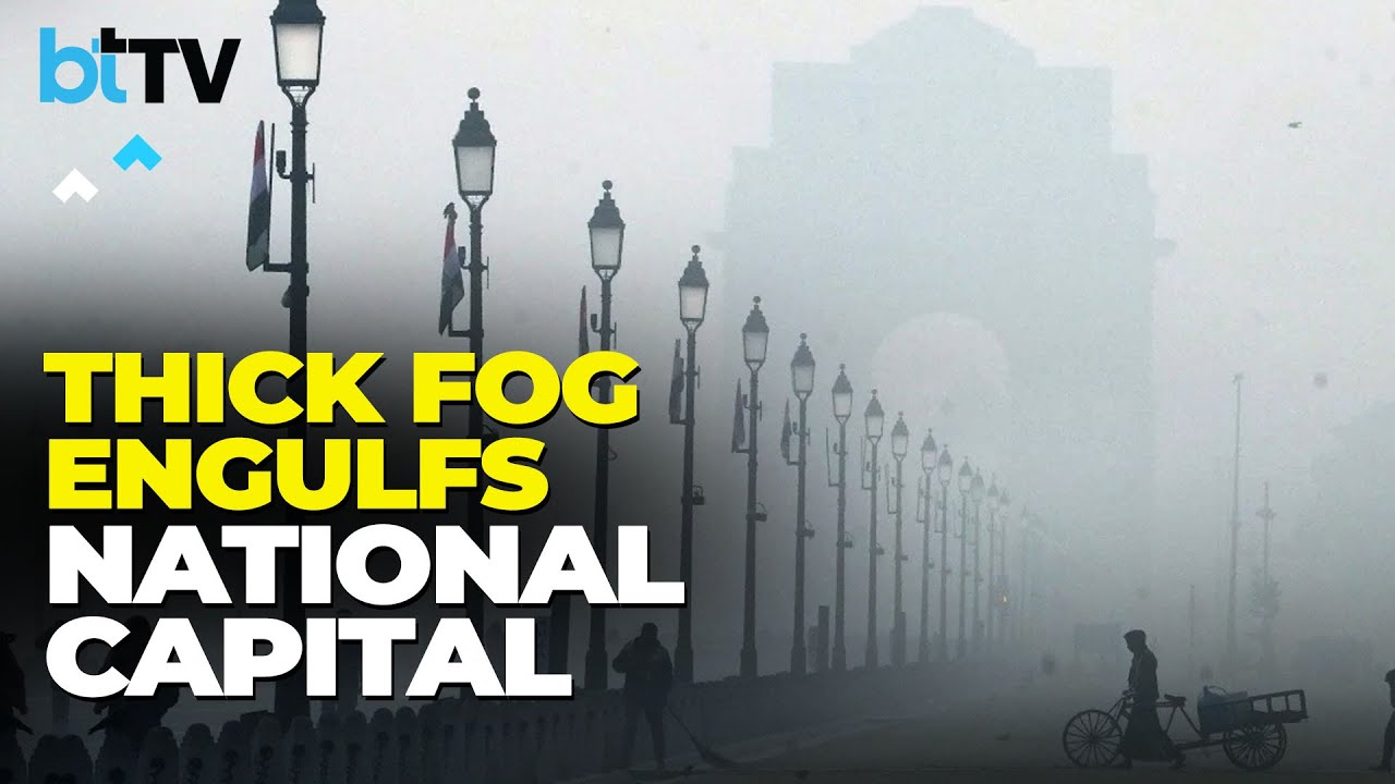 Delhi NCR Wakes To A Layer Of Dense Fog As Cold Wave Grips Capital