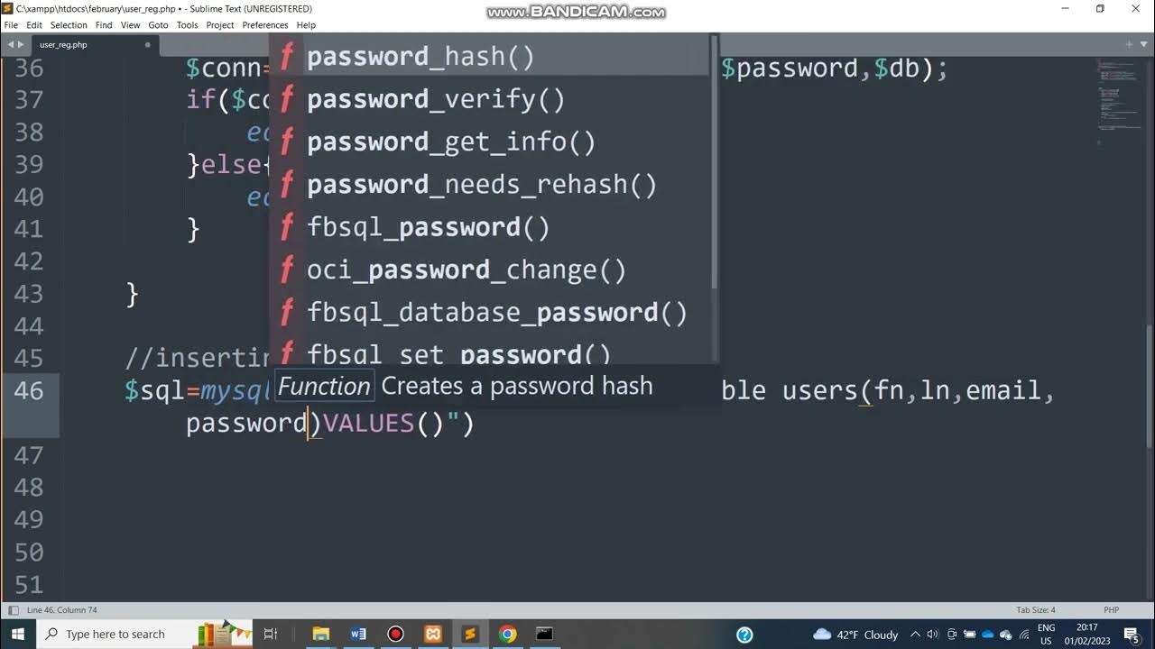 Part 4 Inserting Records In Mysqltable In 4 Minutes Php And Mysql Youtube