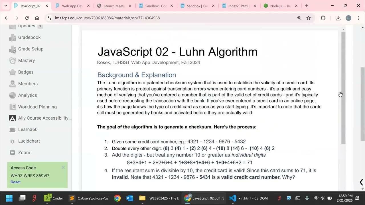2/21 - JS in HTML Files - Block 4 - YouTube