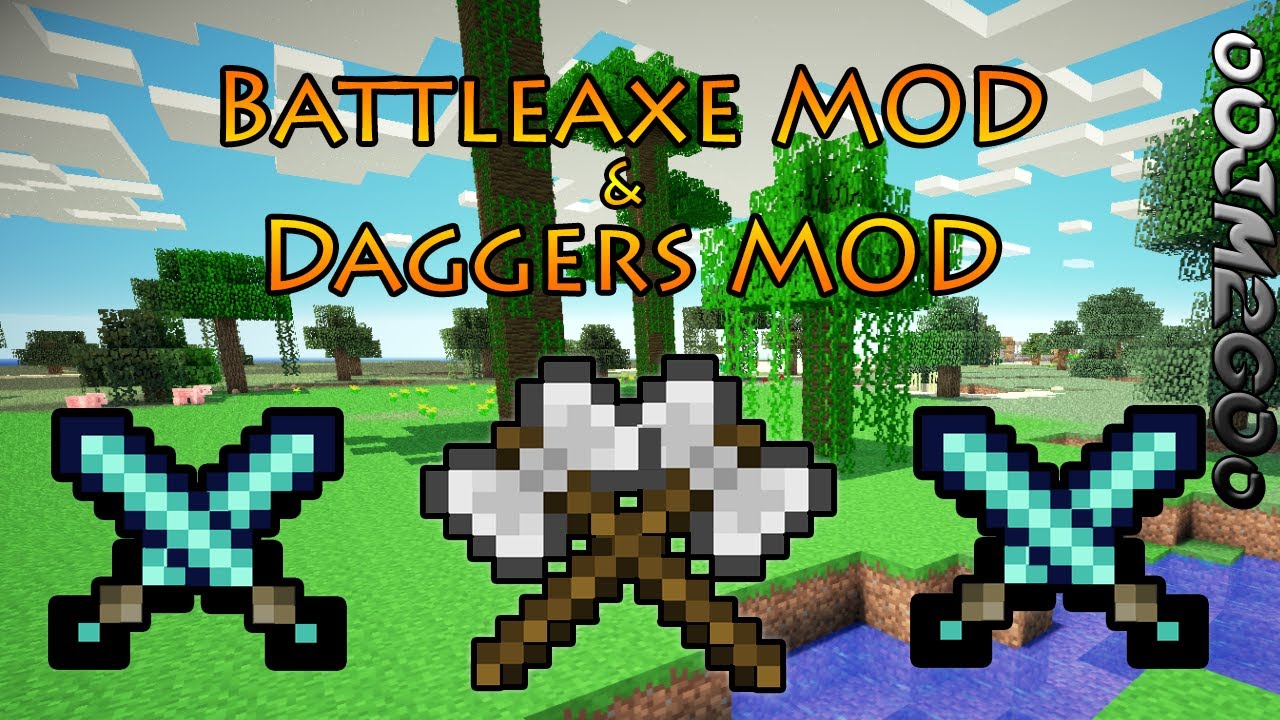 BattleAxe & Daggers MOD Instalacion + Review | Minecraft 1.5.1 - YouTube