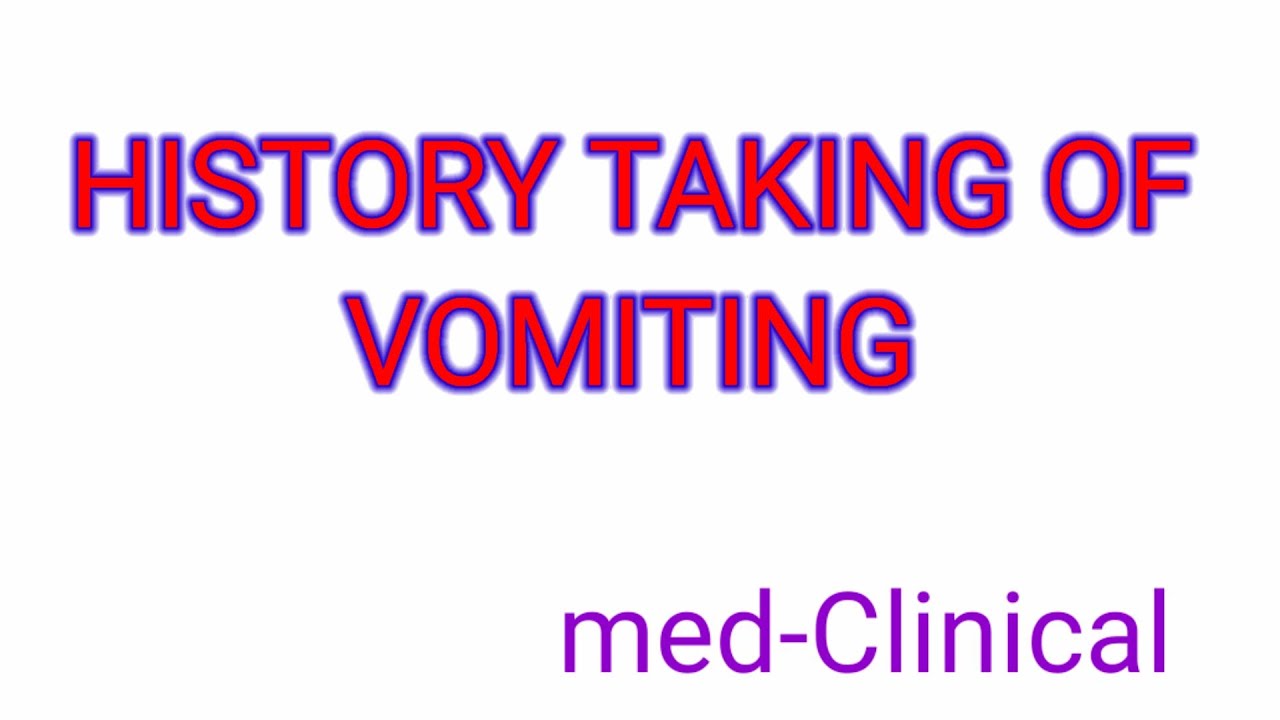 History taking of Vomiting //Steps to take history of vomiting // Easy ...