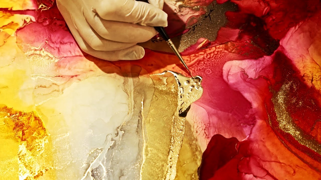 Amazing Impression of the Colors! Alcohol Ink Art | DIY - YouTube