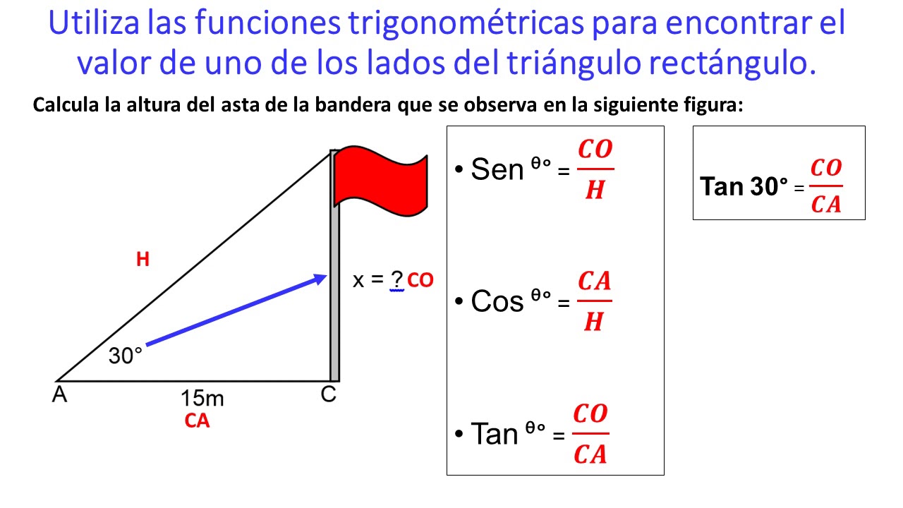 Funciones trigonométricas Lados del triángulo. RUMBO A PREPA - YouTube