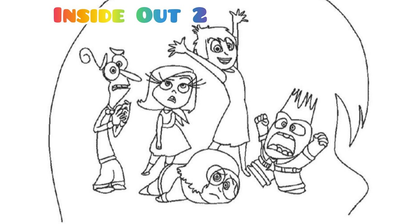 Inside Out 2 coloring pages/How to color All characters from insid out ...