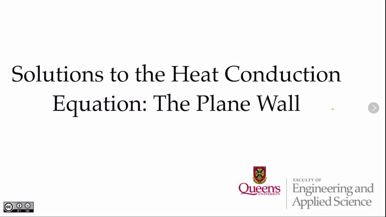 Heat Conduction Equation (The Plane Wall) - YouTube