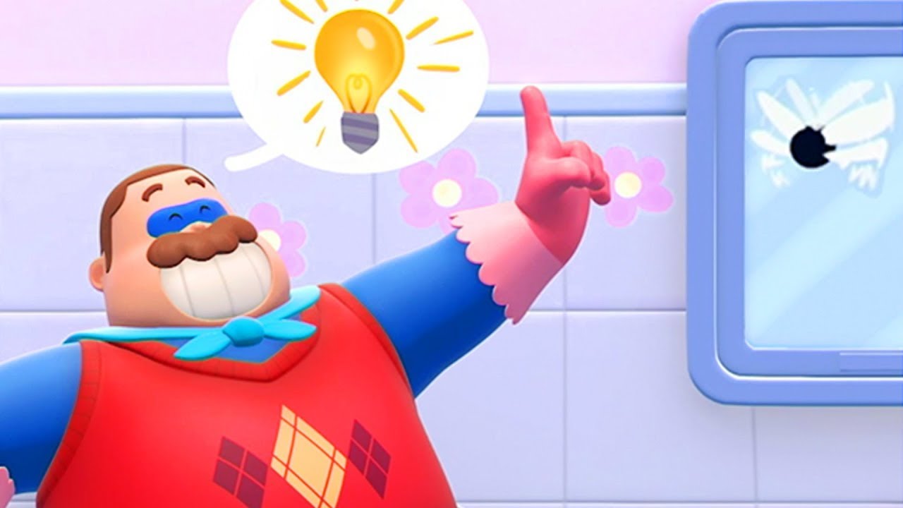 Hero Dad's Fly-catching Idea! | Hero Dad | Cartoons for Kids ...