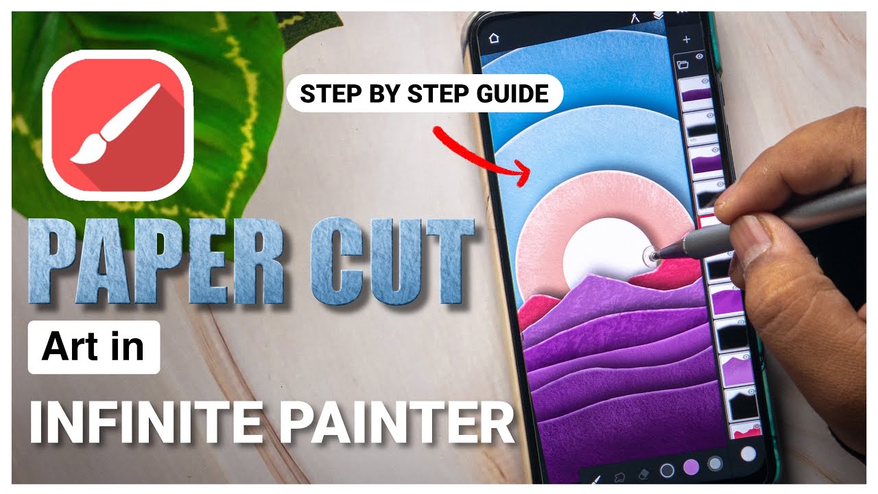 Infinite Painter Tutorial: Draw 3D Paper cut Illustration in your phone ...