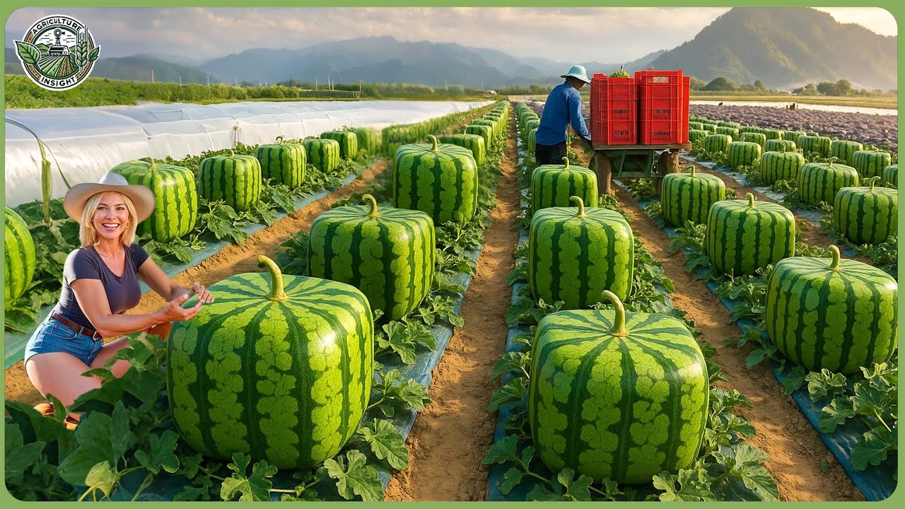 World's Most Expensive Square Watermelon Farming Techniques ...