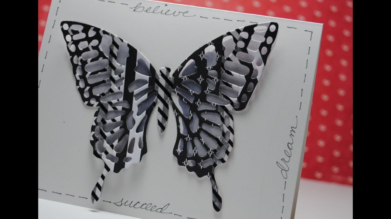 Stampin' Up! Butterfly Thinlits in several patterned papers - YouTube