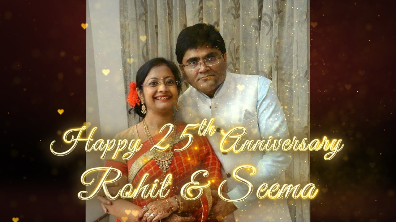 25th Anniversary | Rohit & Seema | Somani Family Wishes - YouTube