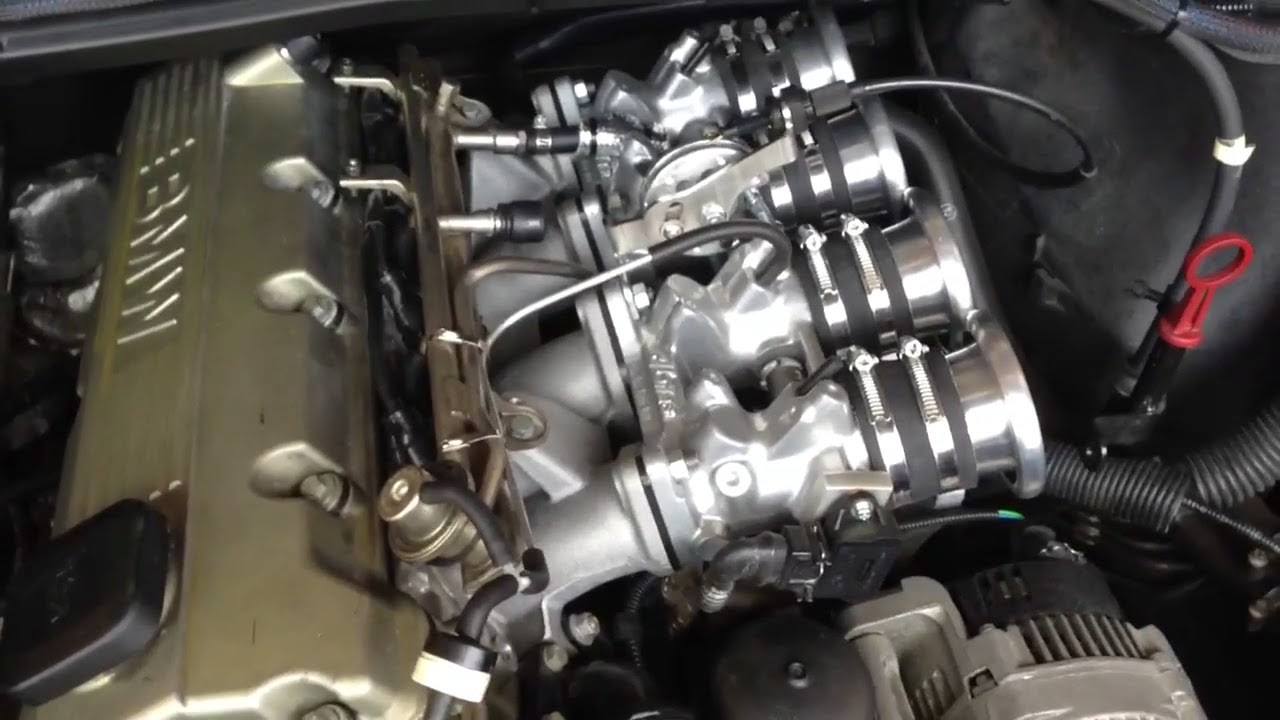 BMW 318Ci M43TUB19 Individual Throttle bodies without MAF idling 2 ...