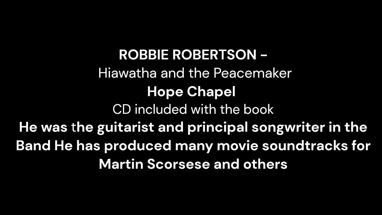 Hiawatha and the Peacemaker - Hope Chapel - YouTube