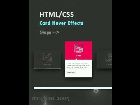 CARD HOVER EFFECT |#mr.ghost_2005 |@mr.ghost_2005 |#programer #coder #hovereffect #comment #like ...
