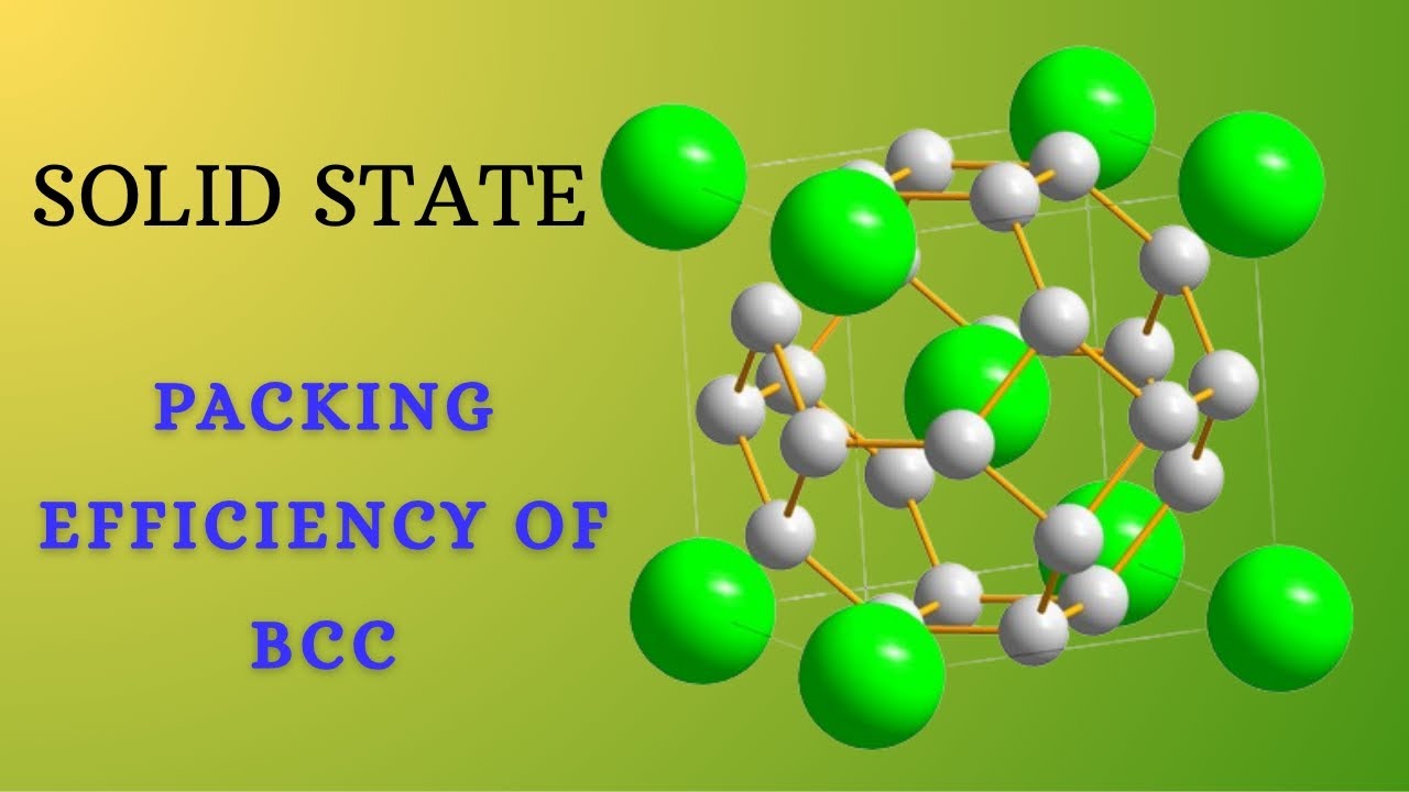 PACKING EFFICIENCY OF BCC// 12 STANDARD CHEMISTRY// #chemistryclass12 ...