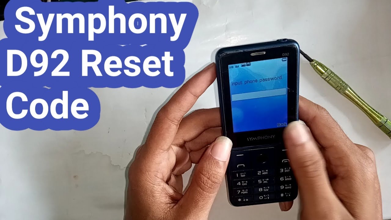 Symphony D92 reset code - YouTube