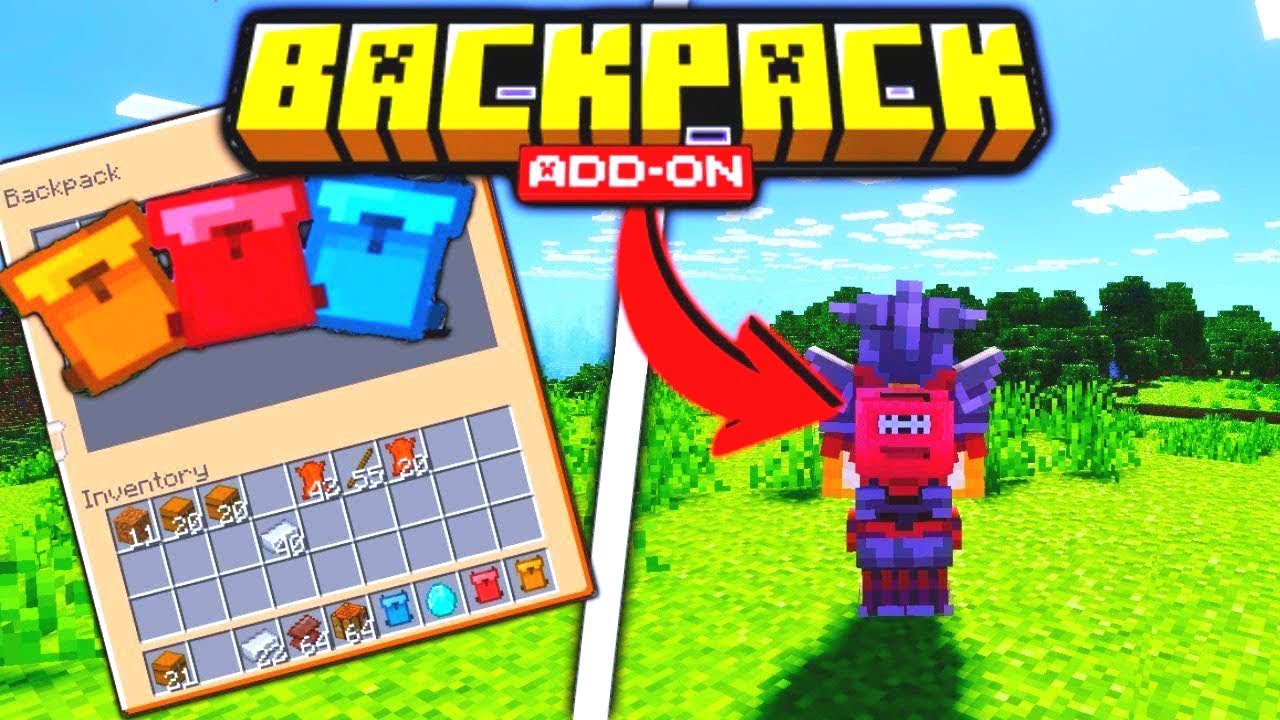 BACKPACK PLUS ADDON para MINECRAFT BEDROCK 1.21 | Best Addon For ...