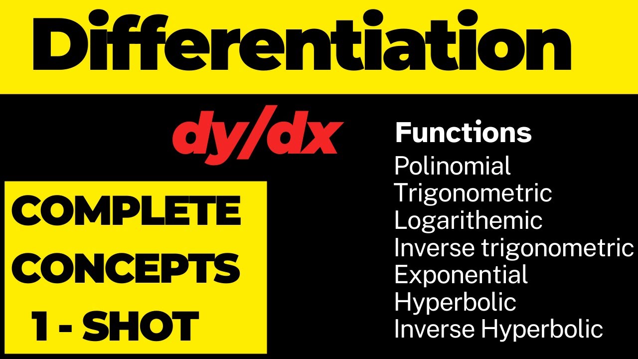 Class 12-Math CHAPTER 3 || Differentiation | Complete Basic Concepts ...