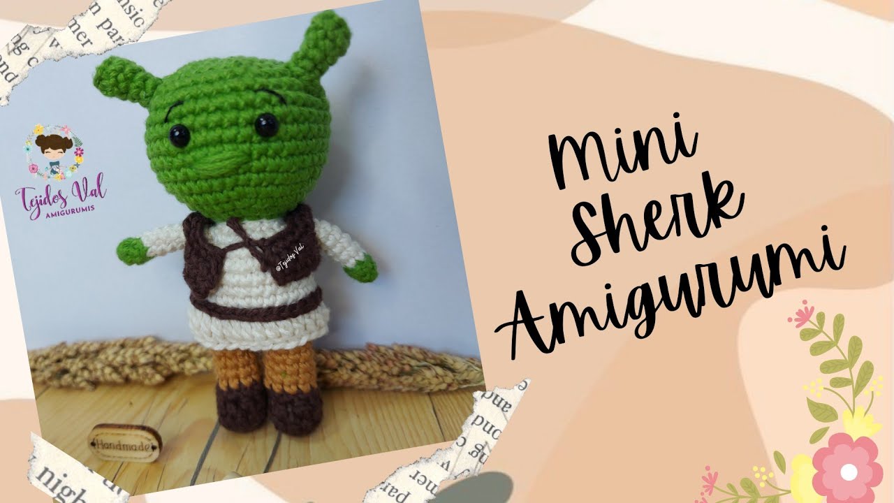 Mini Sherk Amigurumi// Sherk a crochet// Tejidos Val - YouTube