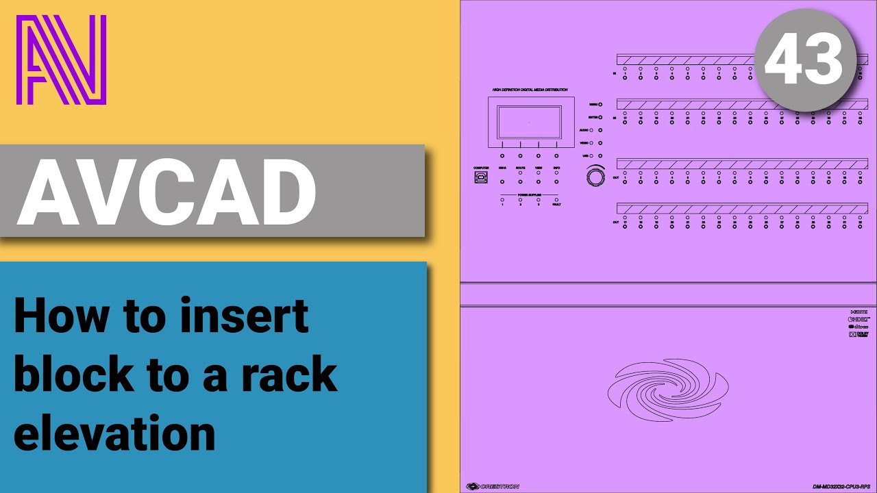 AVCAD AVCAD For CAD How To Insert Block To A Rack Elevation YouTube AVCAD AVCAD For CAD How To Insert Block To A Rack Elevation YouTube