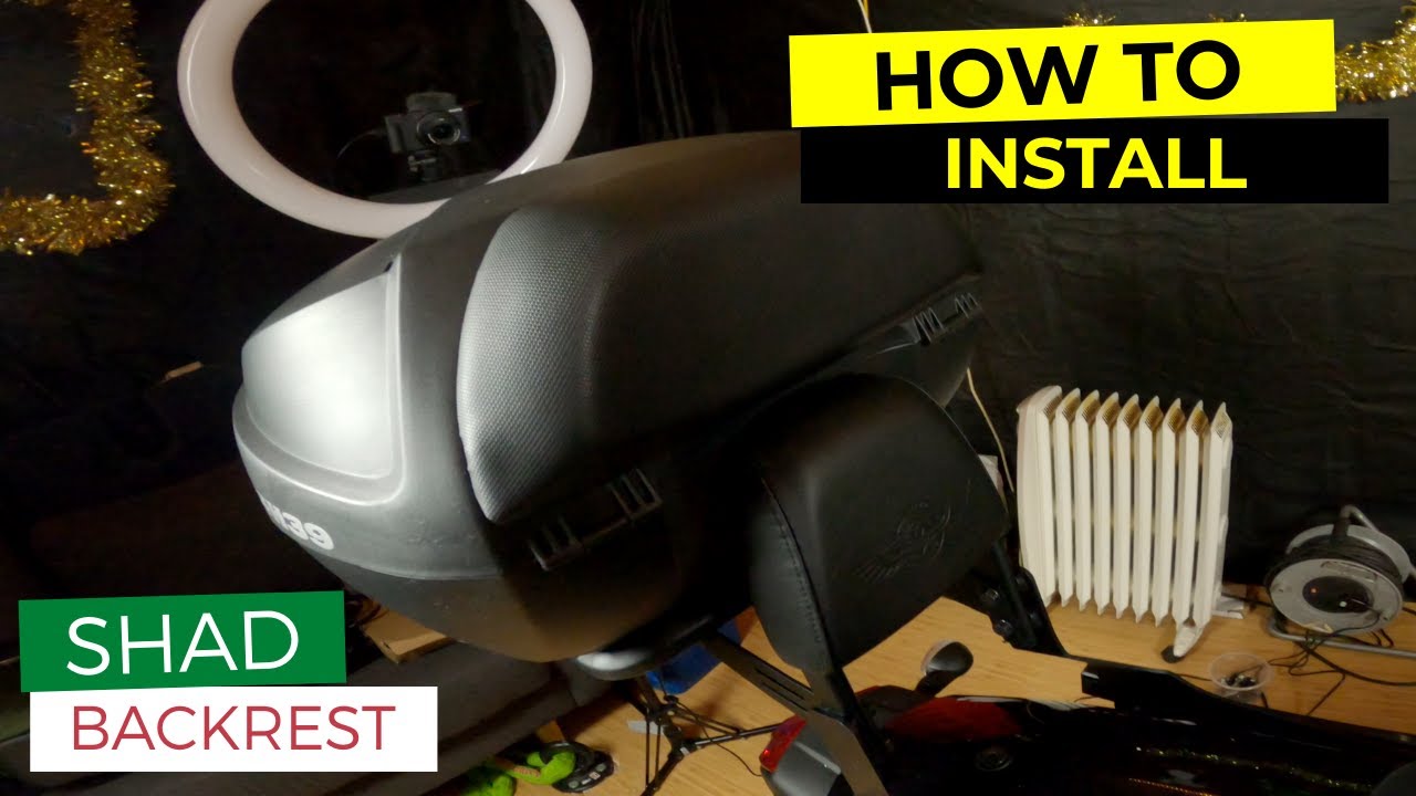 How to fit a Shad Backrest to a Shad SH39 Top Box - YouTube